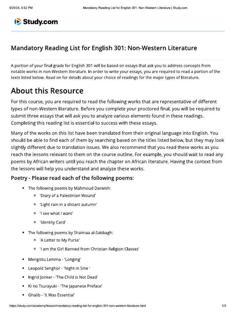 Required Reading | PDF