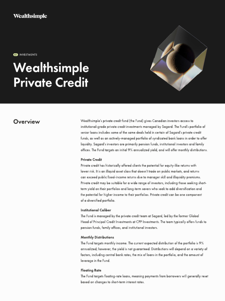 1682021522-Wealthsimple Private Credit | PDF