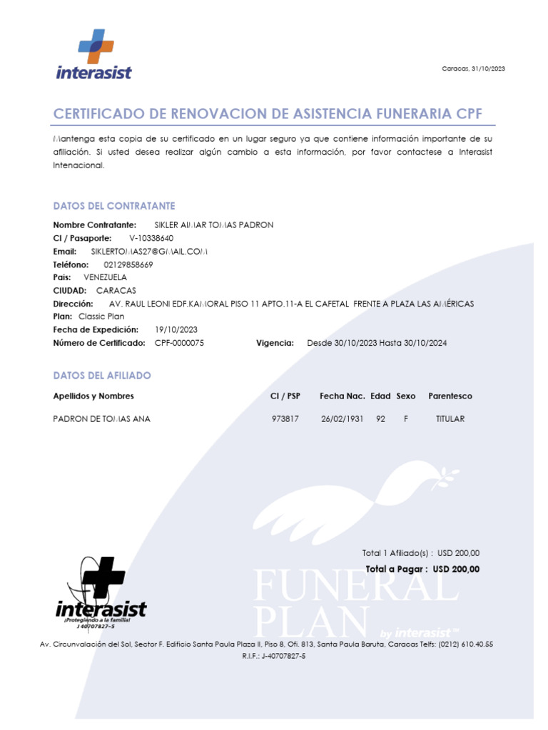 Certificado CPF-075 | PDF