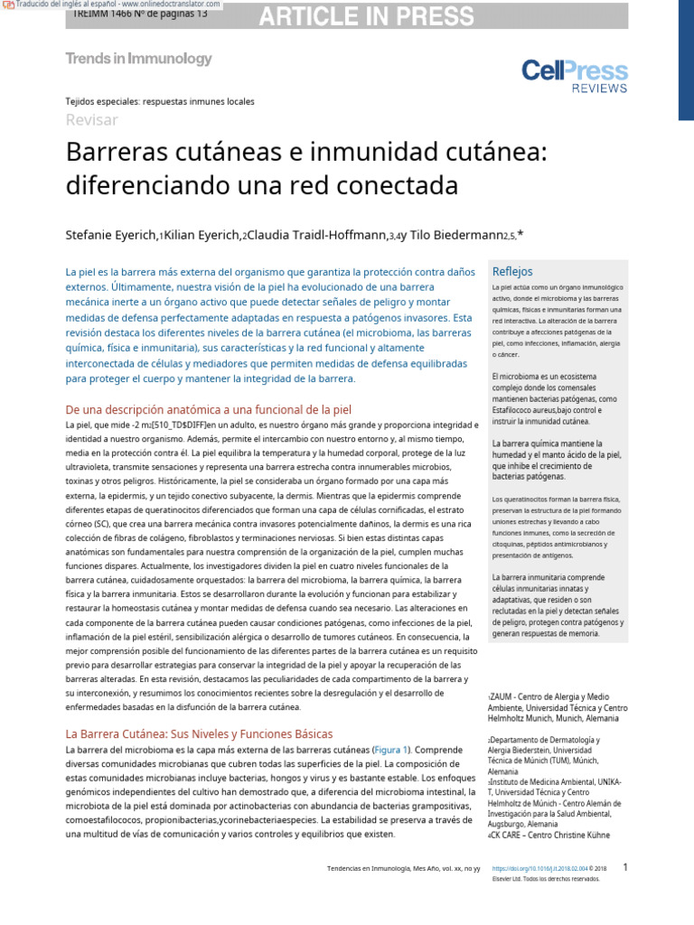 BARRERAS CUTANEAS | PDF