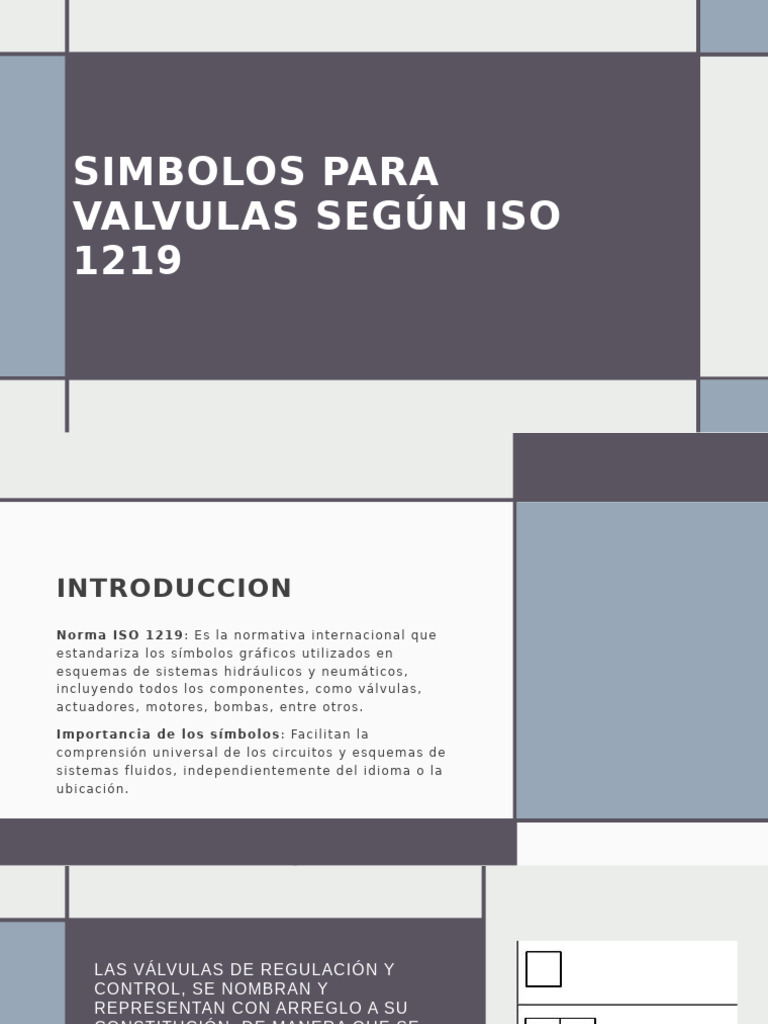 Simbolos para Valvulas Según Iso 1219 | PDF