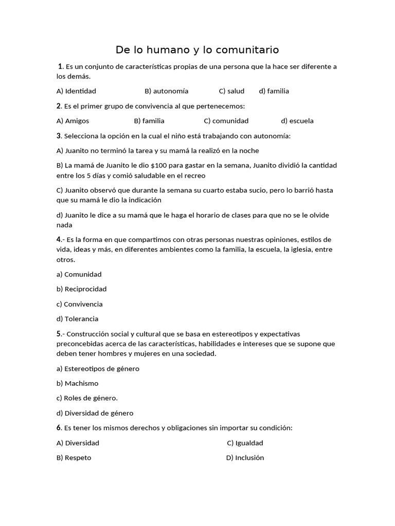 De lo humano y lo comunitario | PDF