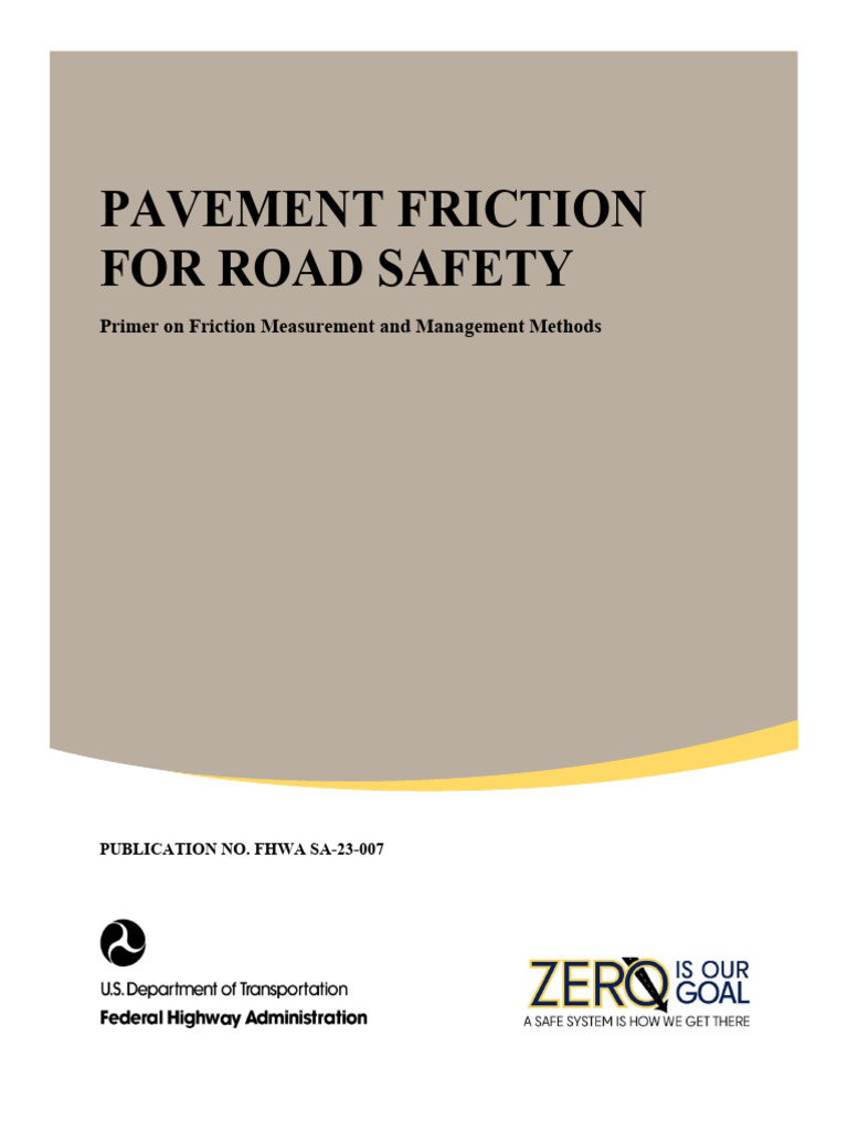FHWA Pavement Friction For Road Safety Primer | PDF