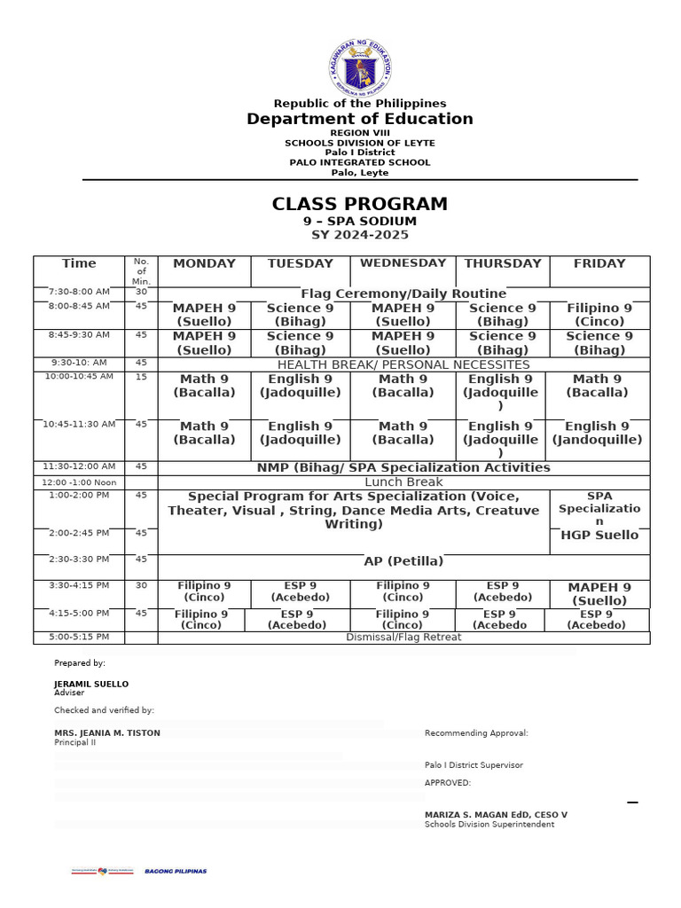 CLASS-PROGRAM-SODIUM-new | PDF