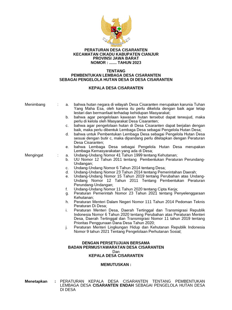 Perdes Cisaranten Kec. Cikadu | PDF