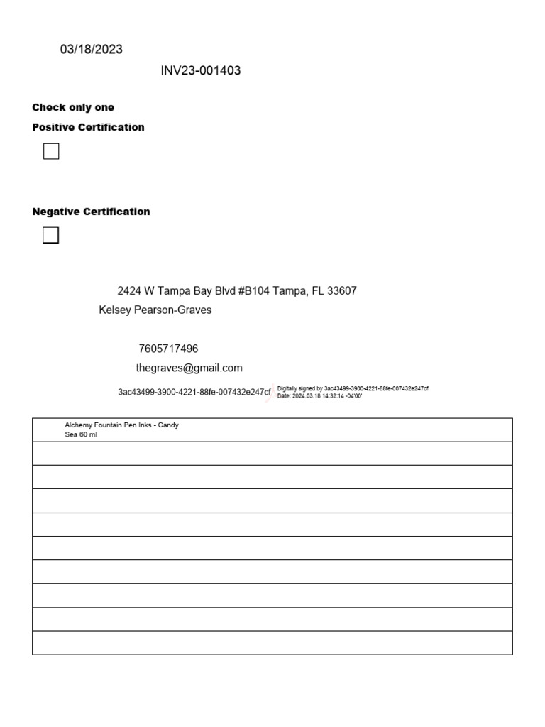 TSCA Certification | PDF