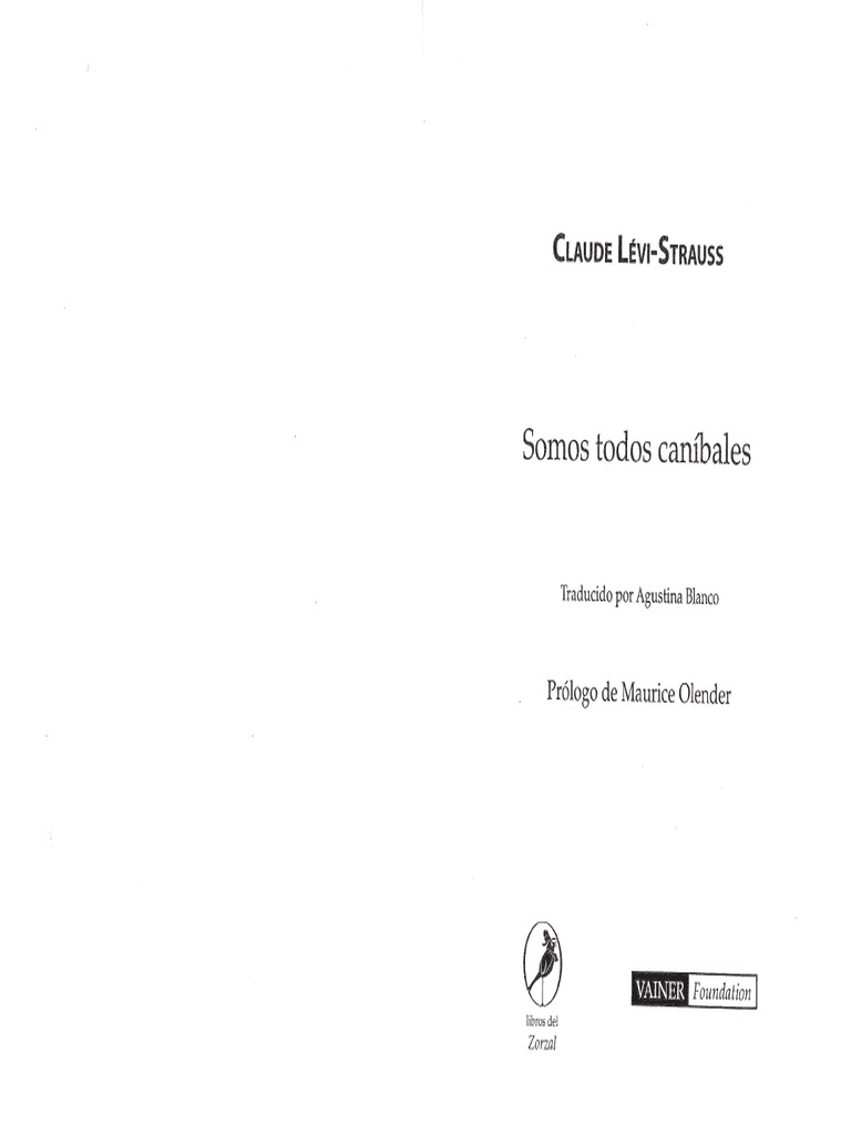 Levi-Strauss - Todos Somos Caníbales (ENTERO) | PDF