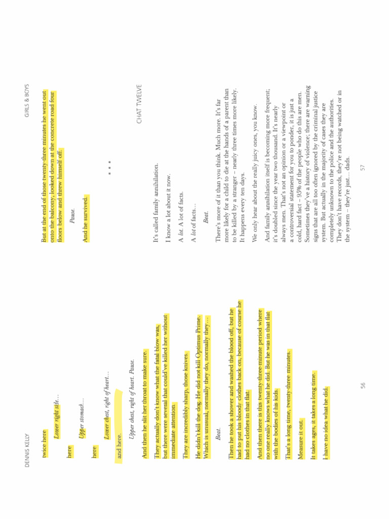 Girls and Boys Monologue 4 | PDF