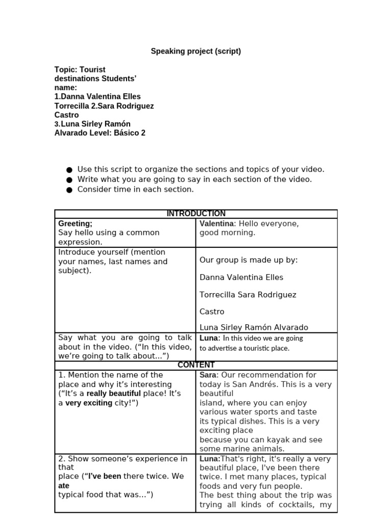 Project script form Nivel Basico 2.docx-1 | PDF