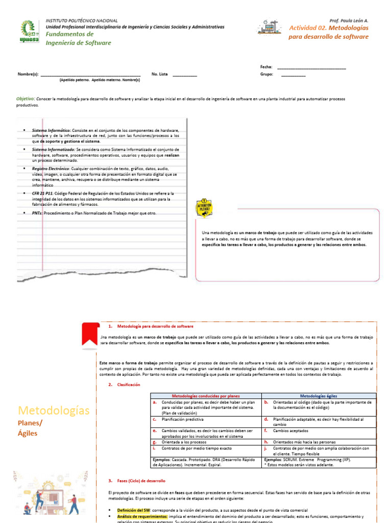 21 FIS Act02 Metodologias | PDF