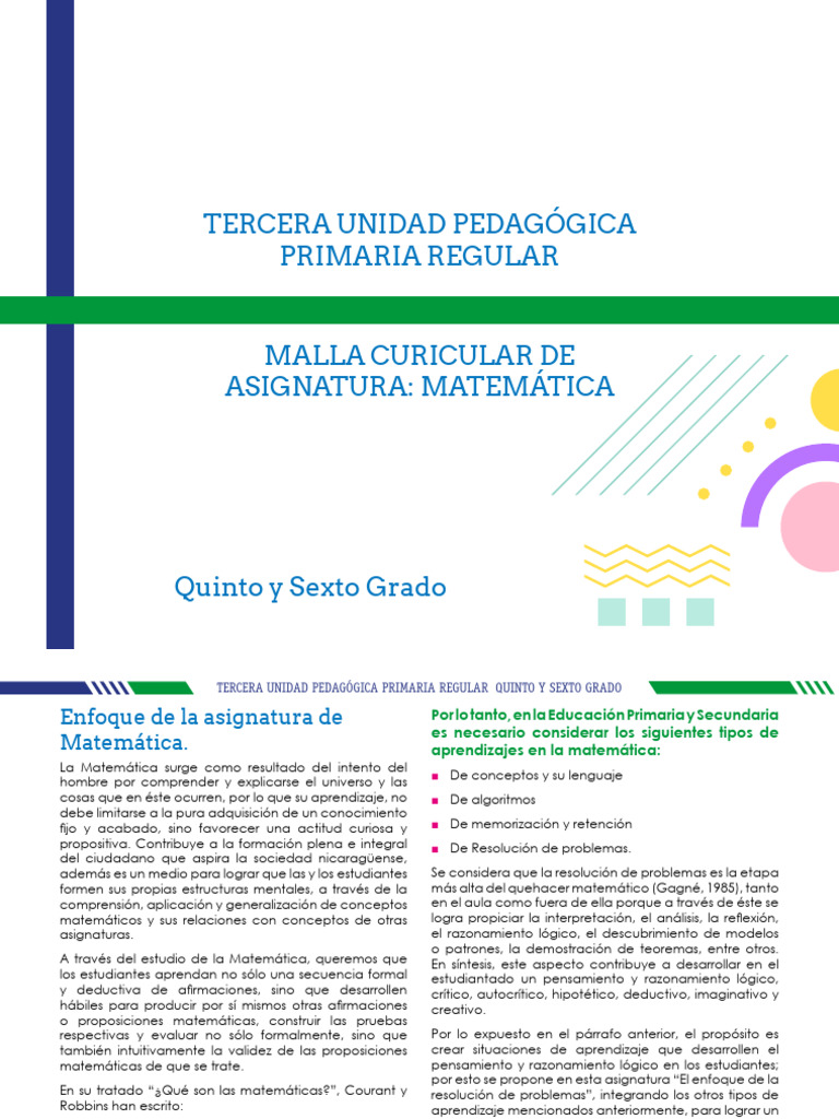 Tercera Unidad Pedagogica Solo Matematicas | PDF