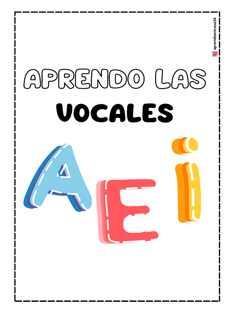 Aprendo Las Vocales | PDF