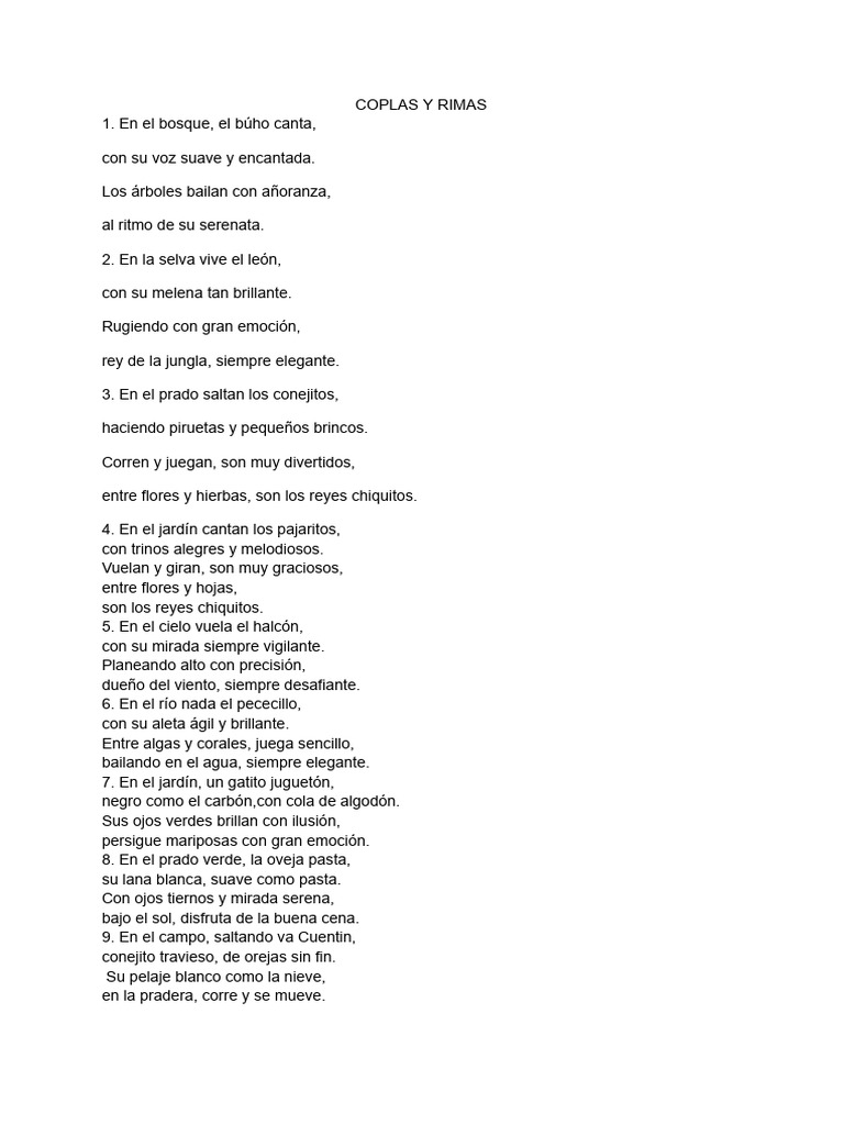 Coplas o Rimas | PDF