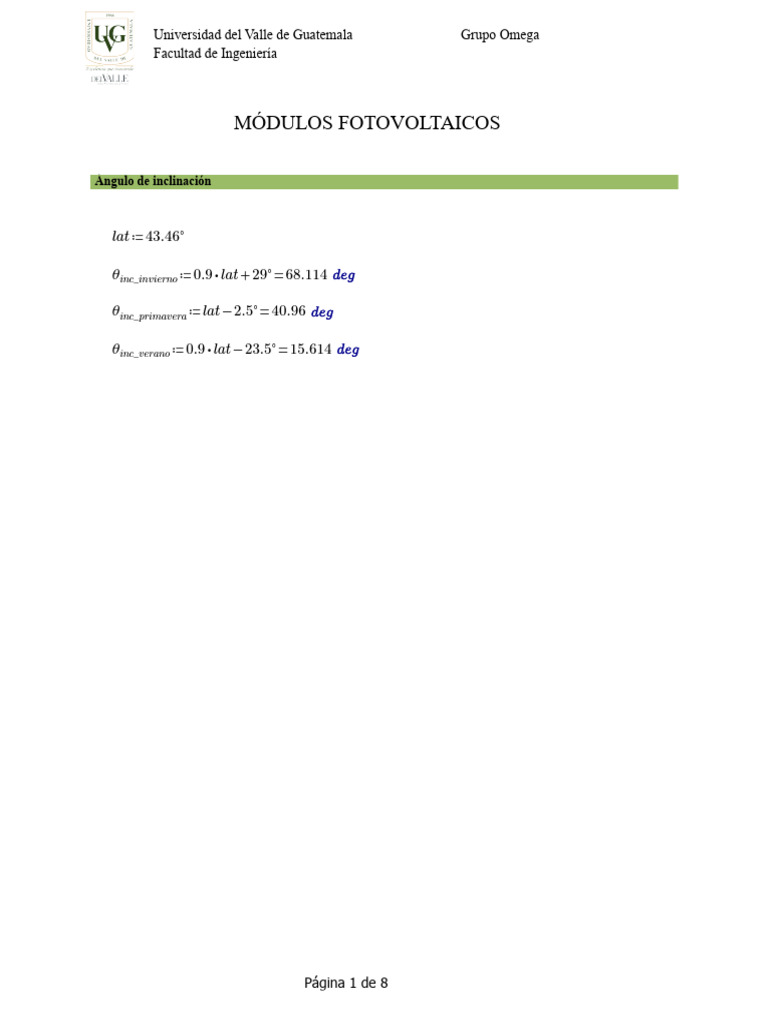 Proyecto Corto 1 Energía Fotovoltaica | PDF