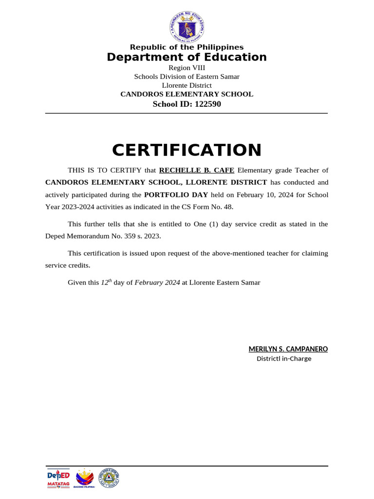 Certification Portfolio | PDF