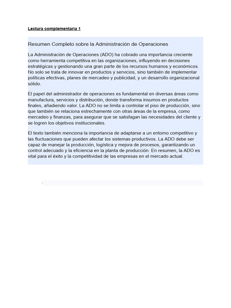 Lecturas Complementarias | PDF