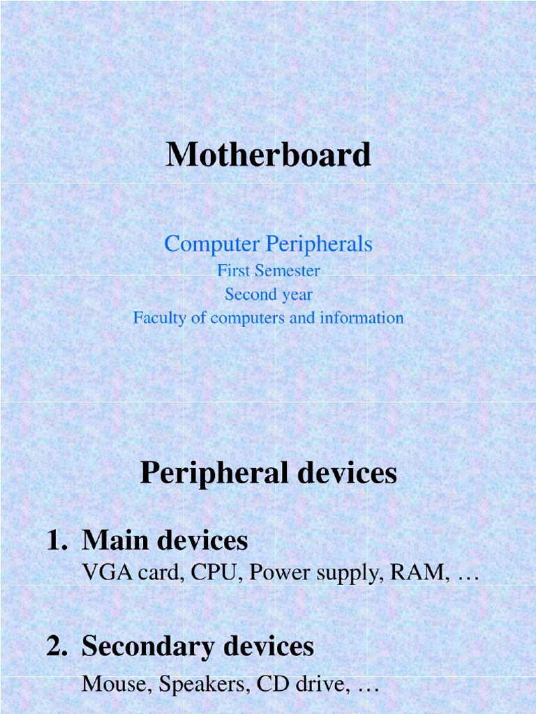 Motherboard | PDF