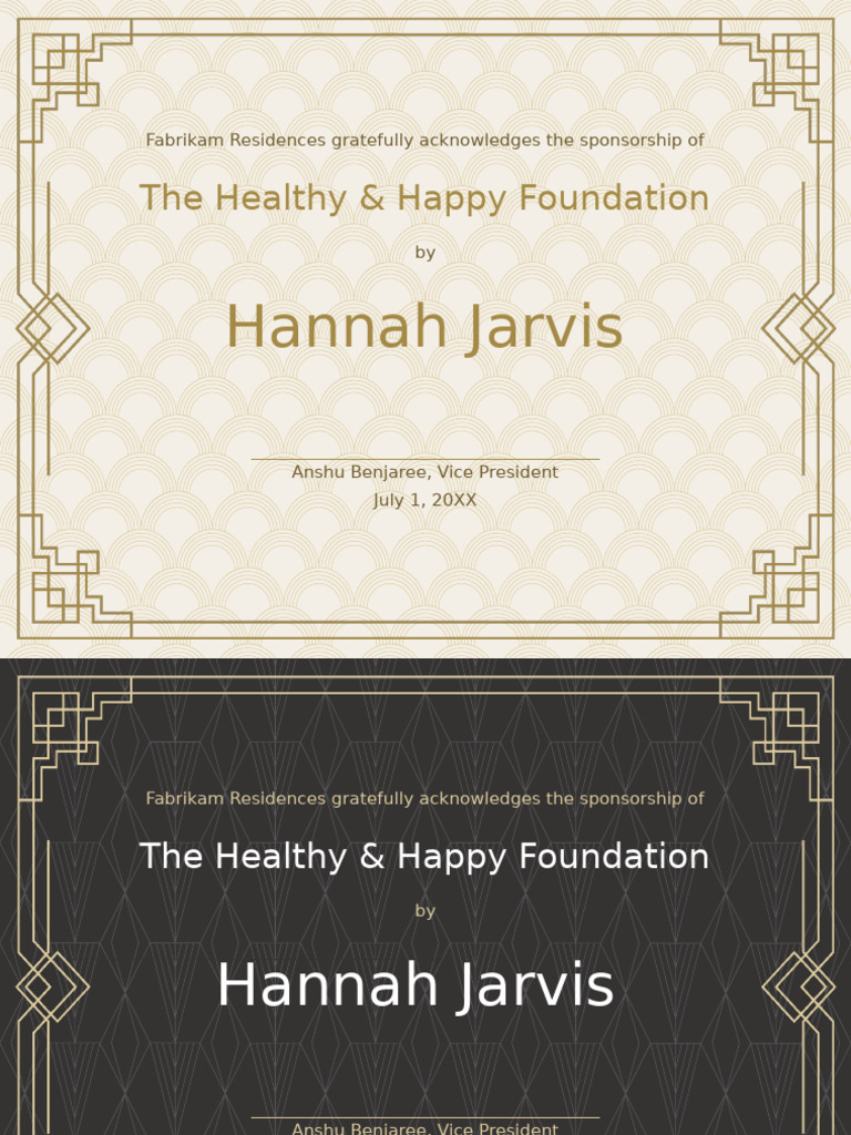 Art Deco Award Certificate | PDF