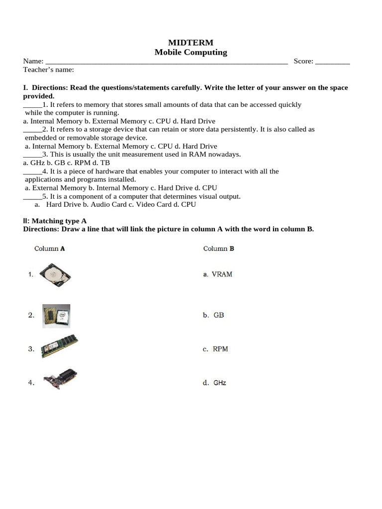G12 Midterm Mobile Computing | PDF