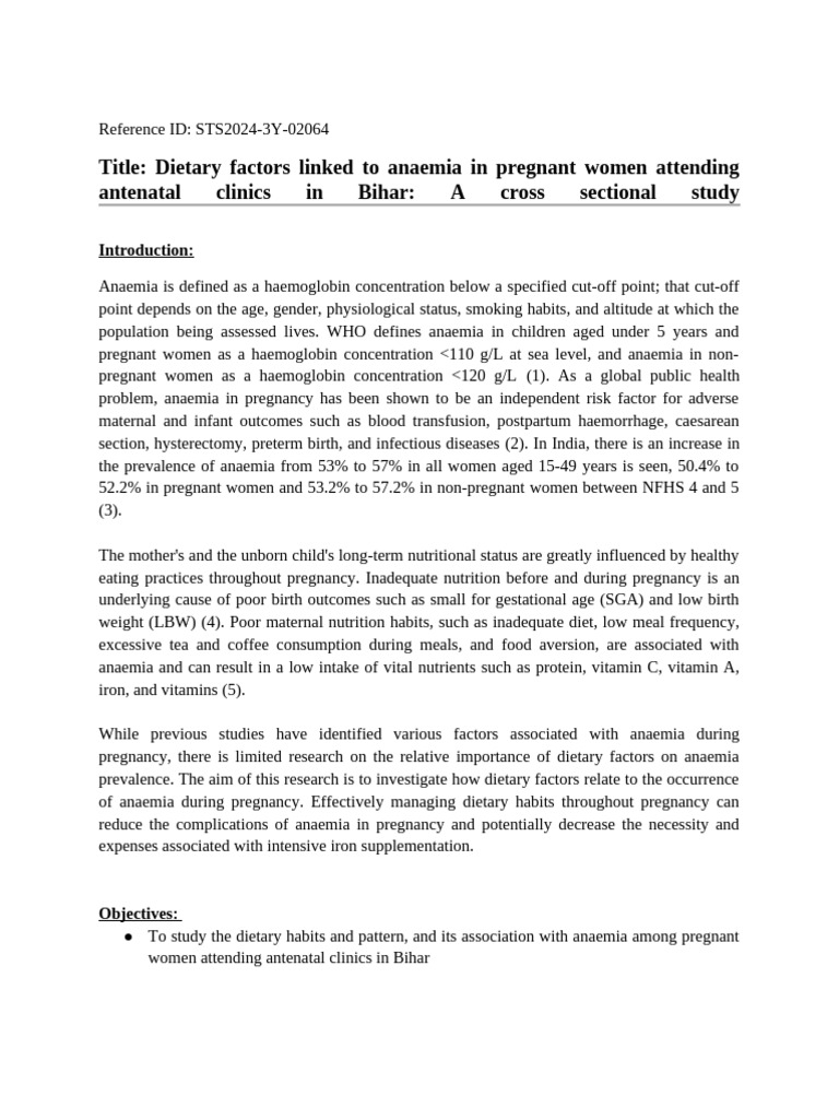 Icmr Proposal-1 | PDF | Health Care | Wellness