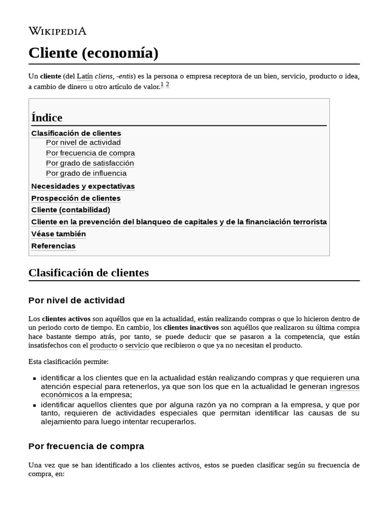 Cliente_(economía) | PDF