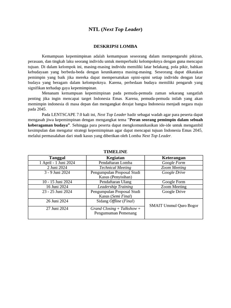 GUIDEBOOK NTL (Next Top Leader) Revisiii P | PDF