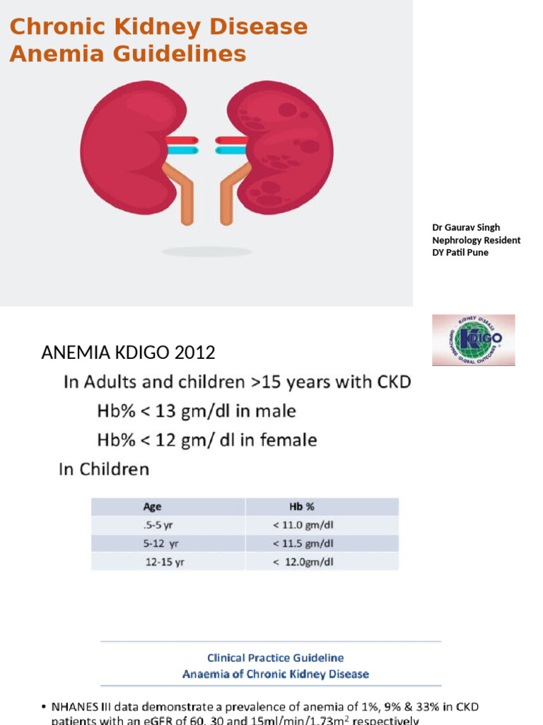 Anemia in CKD Treatment Guidelines | PDF