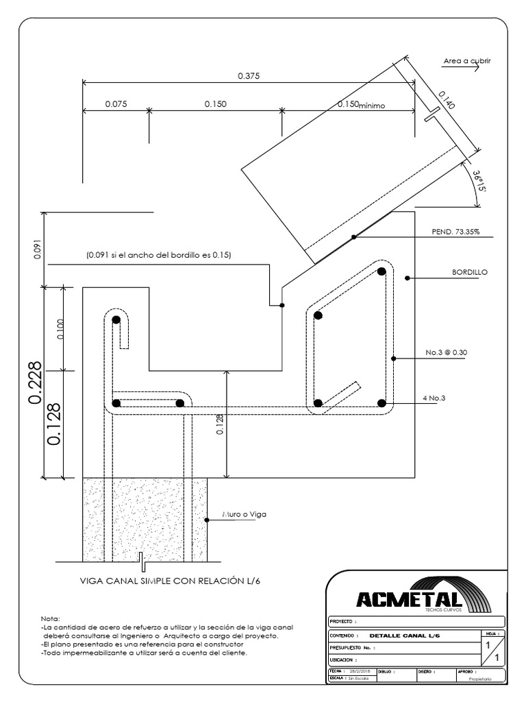 Detalle de Viga Canal en Concreto | PDF | Ingeniero civil | Ingeniería ...