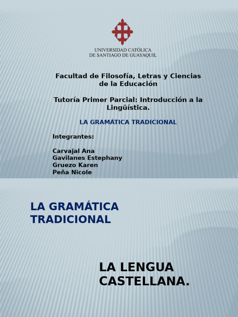 La Gramc3a1tica Tradicional | PDF | Gramática | Lengua española