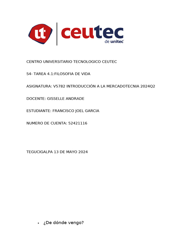 Centro Universitario Tecnologico Ceutec | PDF