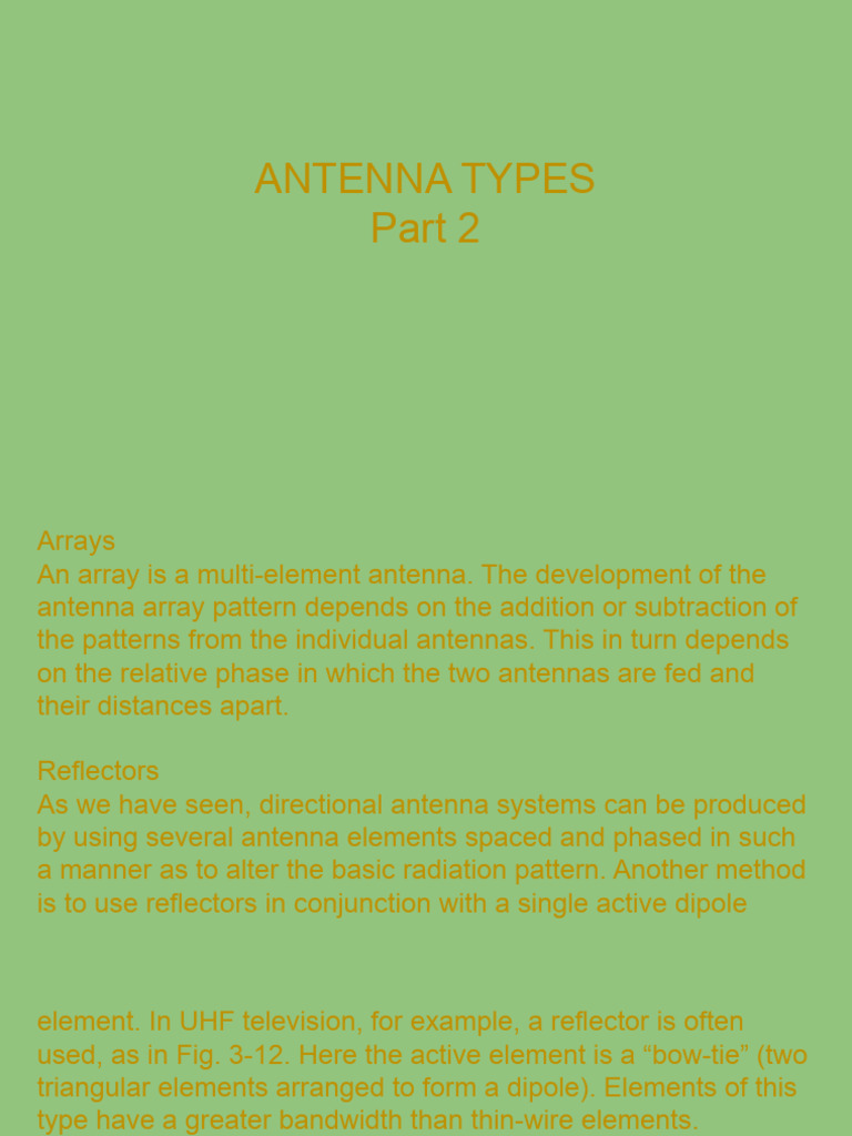 Antenna Types Part 2 | PDF