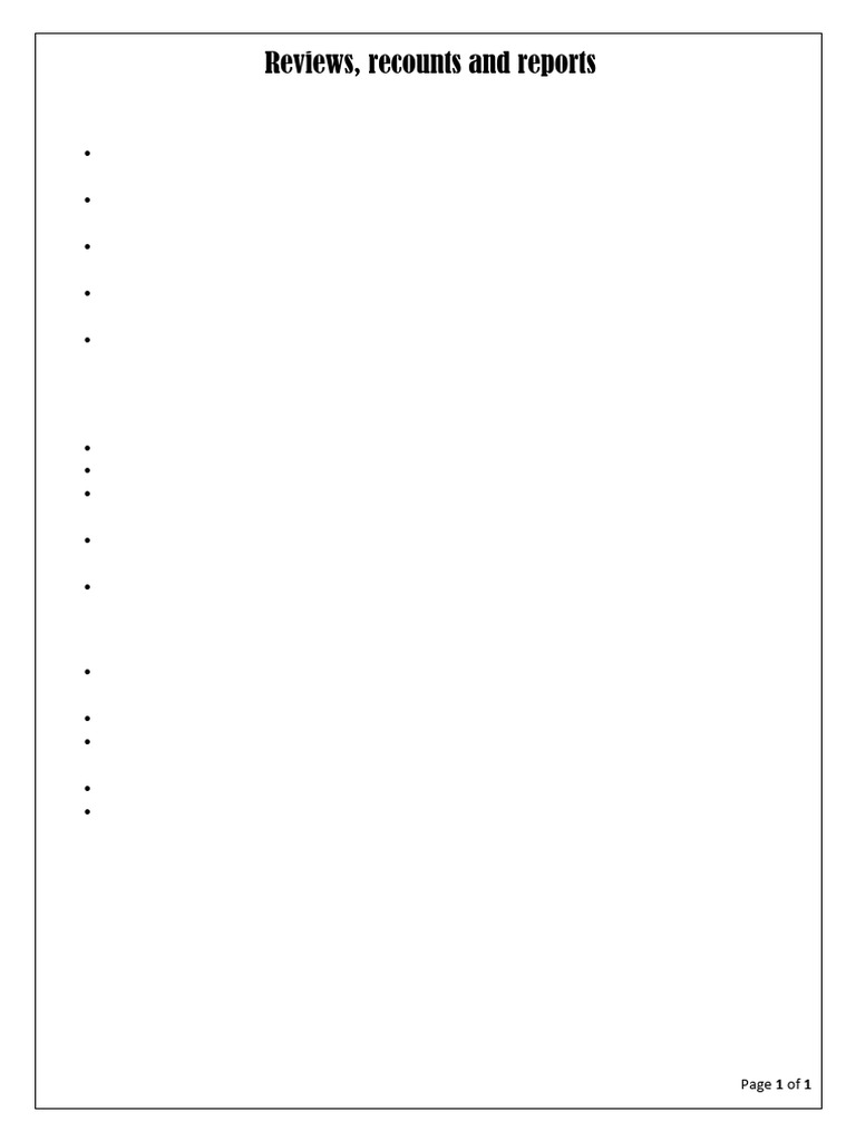 Review, Recount and Report | PDF