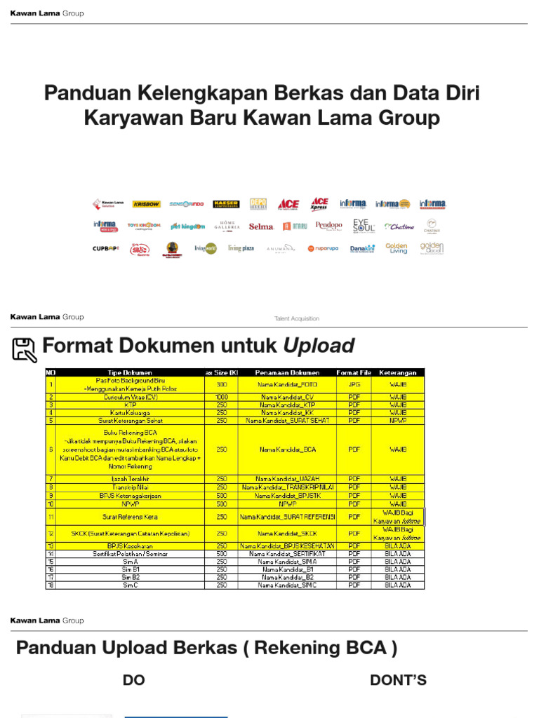 Panduan Upload Berkas Karyawan Baru | PDF | Karier & Perkembangan | Bisnis