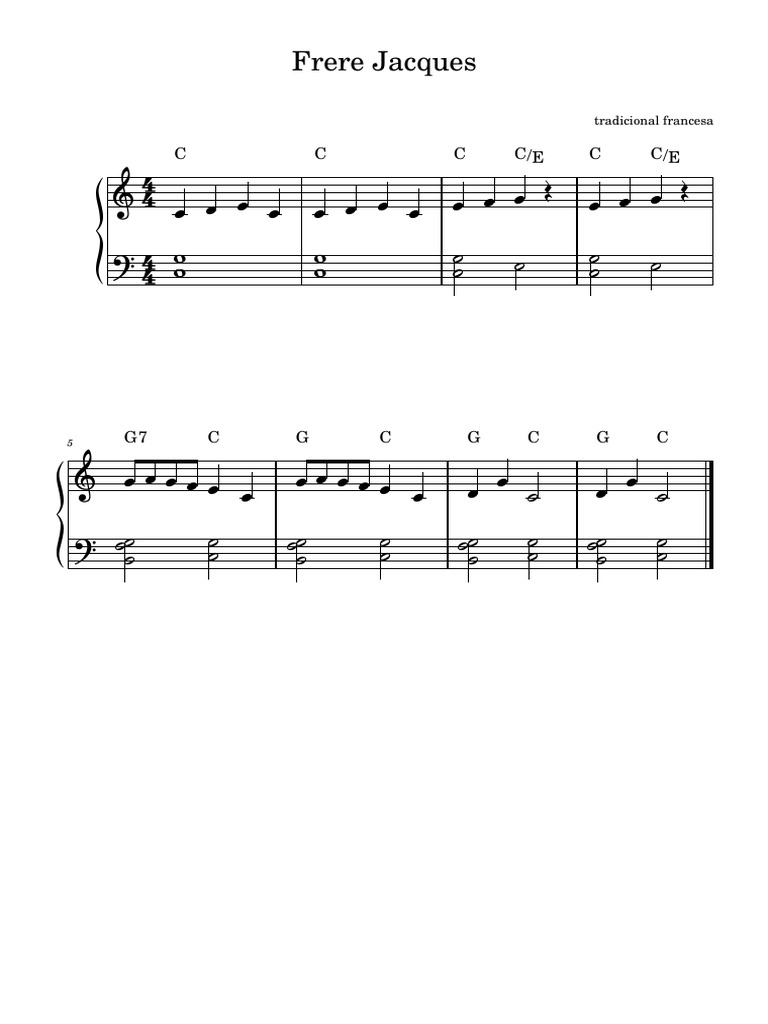 Frere Jacques - Com Harmonia | PDF