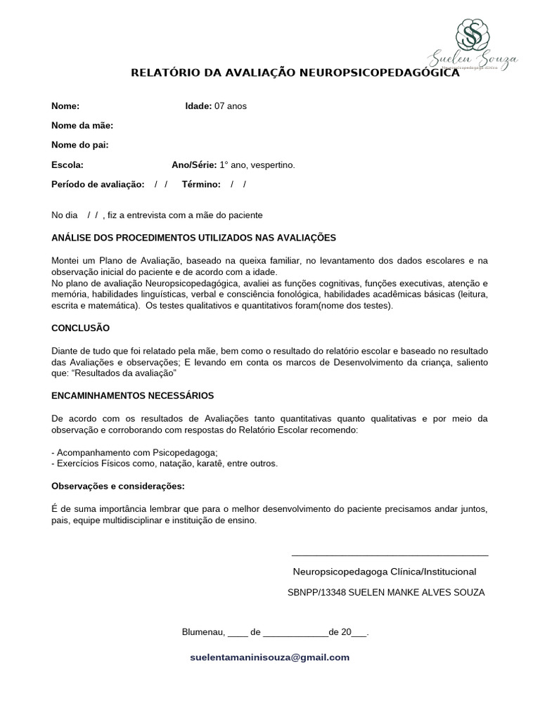 Devolutiva Avaliacao Modelo | PDF