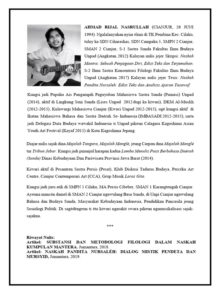 CV Ahmad Rijal Nasrullah | PDF