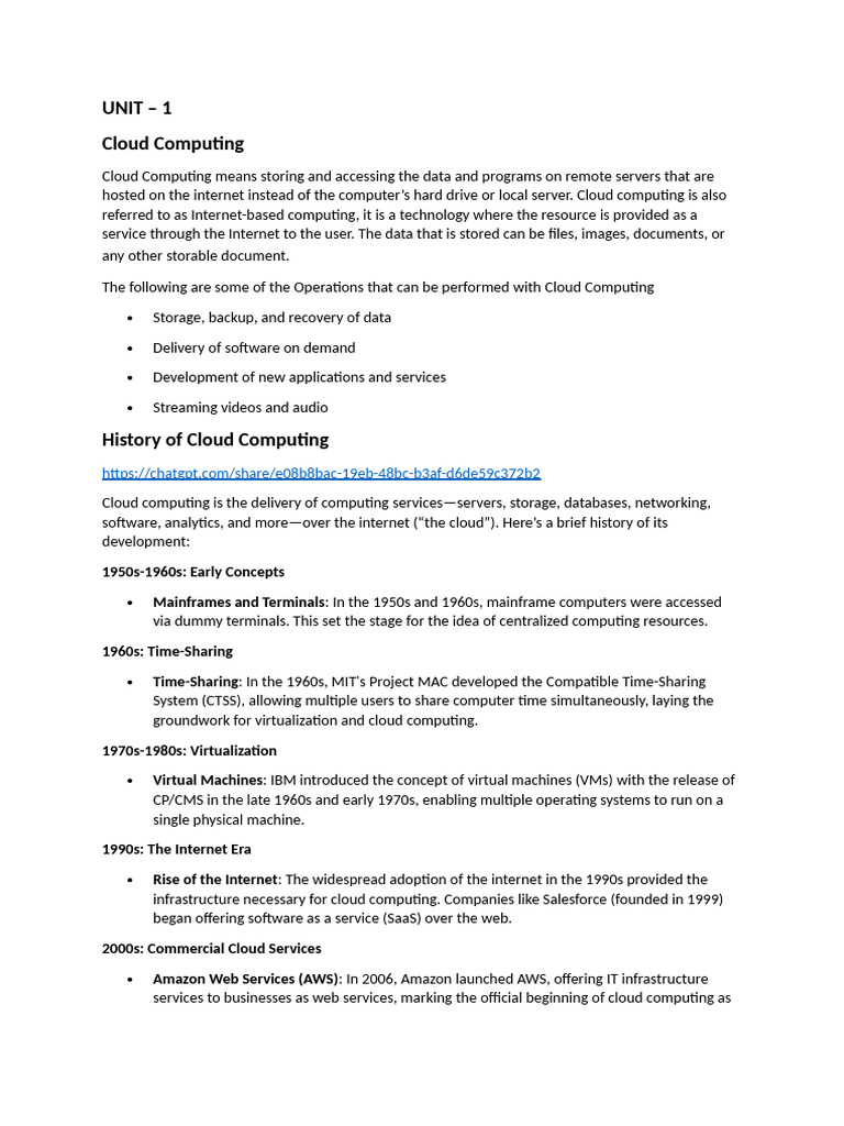 Cloud Computing U 1 Pdf