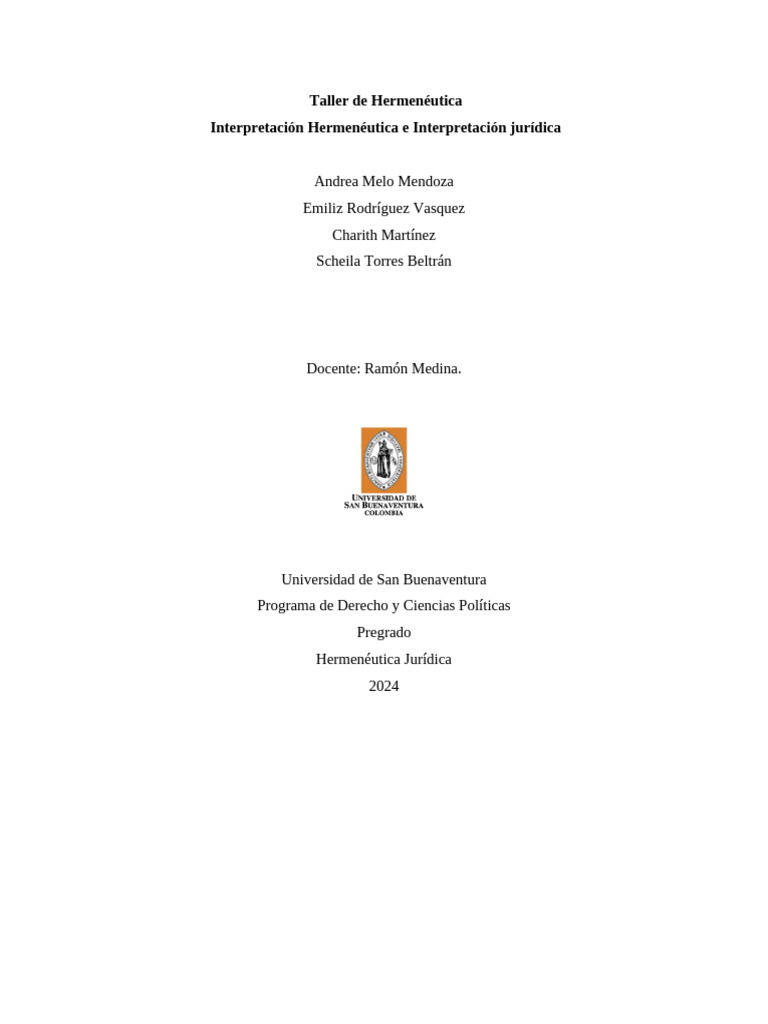 Taller de Hermenéutica | PDF