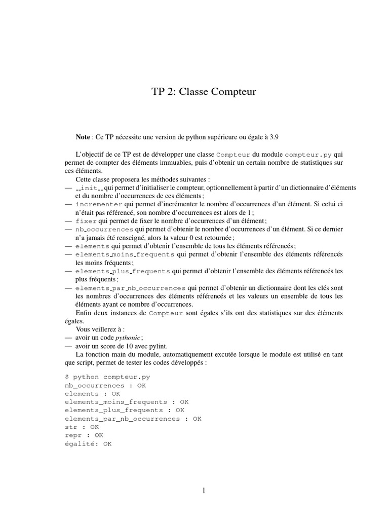 Sujet TP2 | PDF