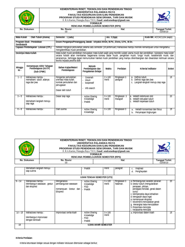 RPS - Olah Tubuh Drama FIX | PDF