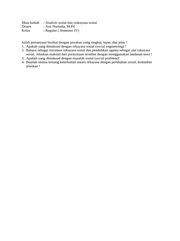 Soal Uas Ansos Reksos | PDF