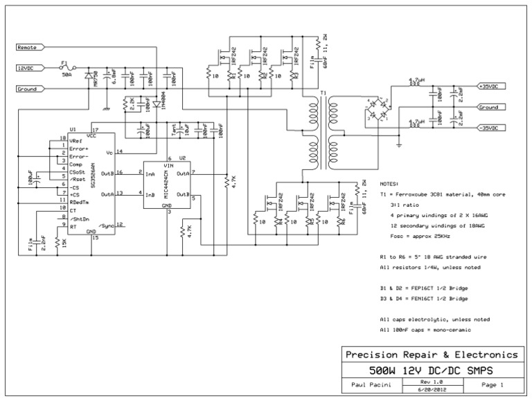 500W 12V SMPS | PDF