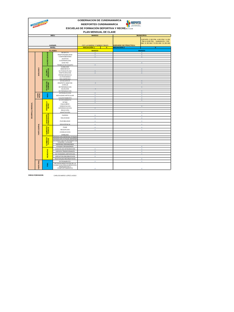 Plan Diario y Mensual | PDF