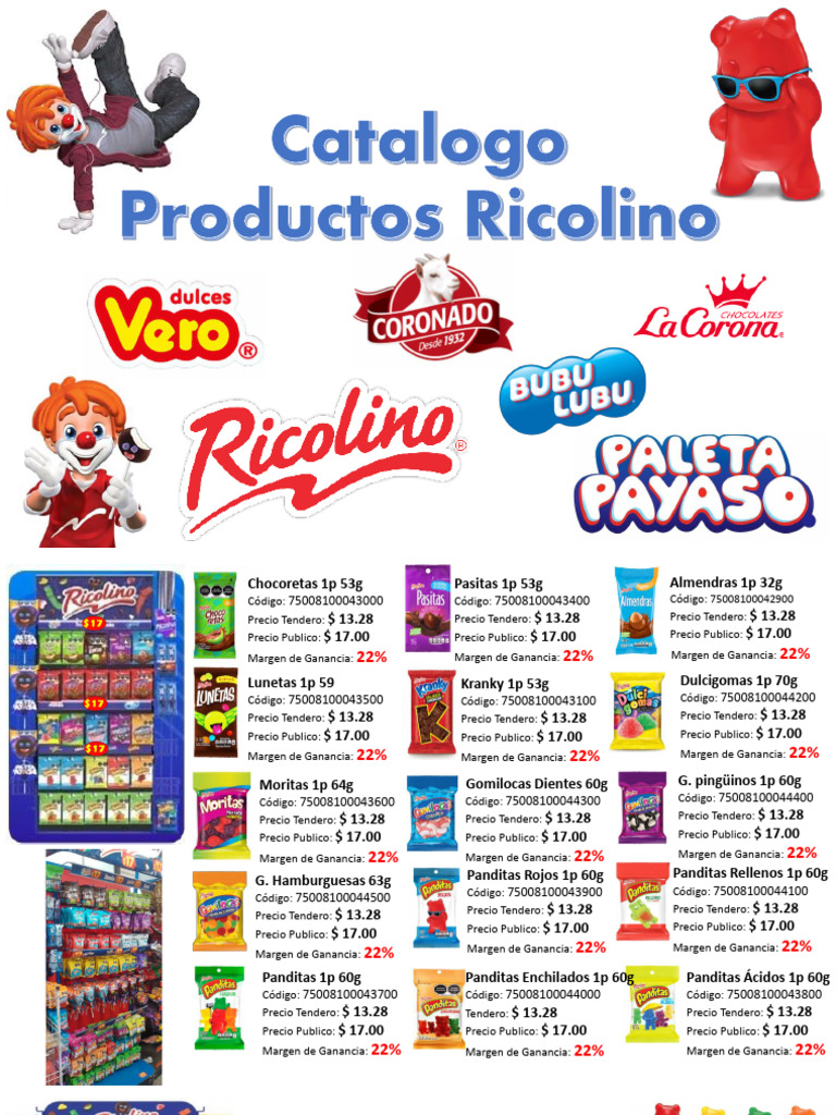 Catálogo de Productos Ricolino 2025 | PDF | Postres | Cocina, comidas y ...