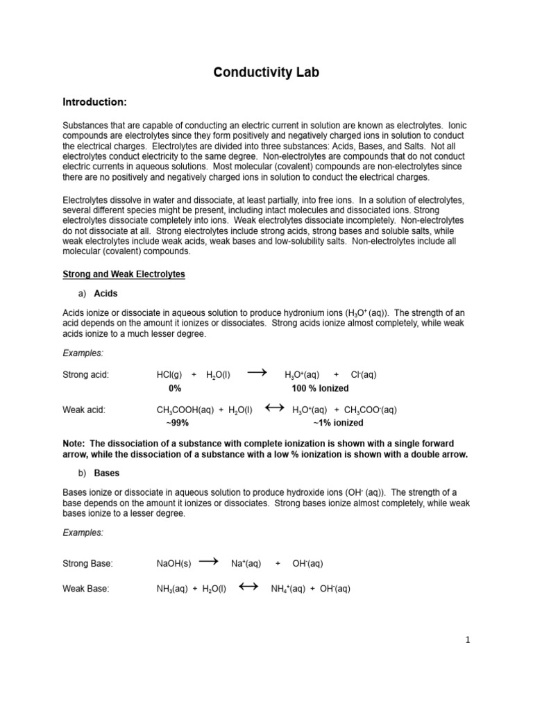 Conductivity Lab Pdf