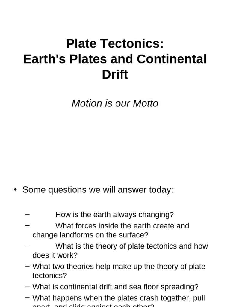 Plate Tectonics | PDF