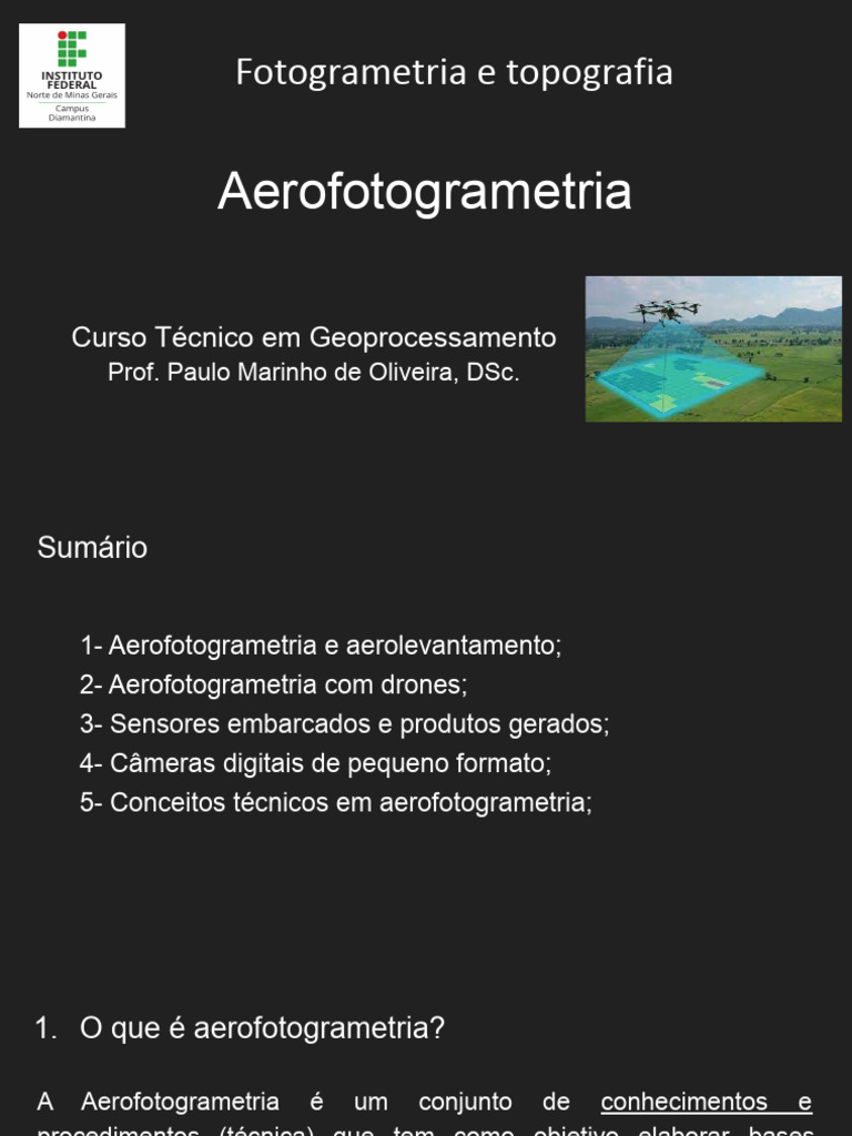 Aula 2 - Aerofotogrametria | PDF