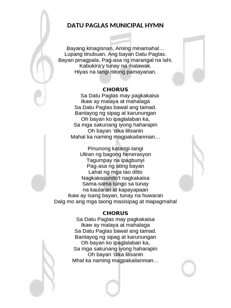 Datu Paglas Hymn | PDF