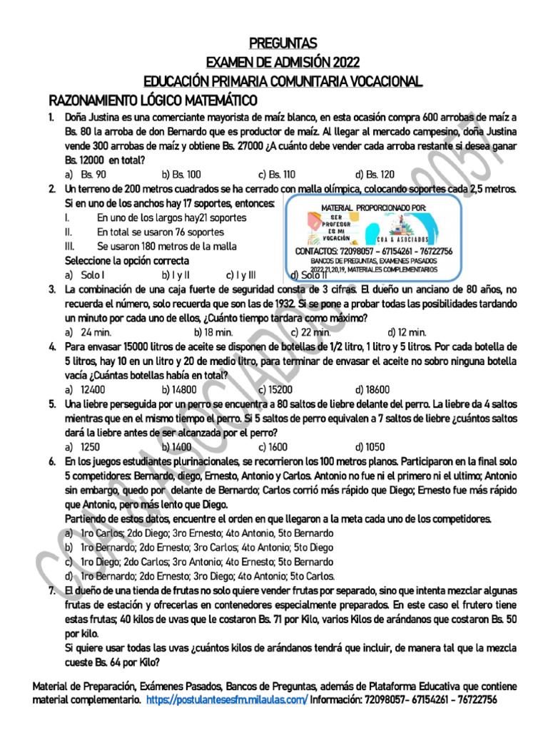 Examen 2022 Coa & Asociados | PDF