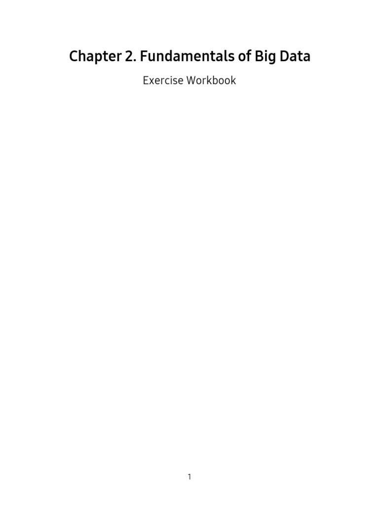 SIC - Big Data - Chapter 2 - Workbook | PDF